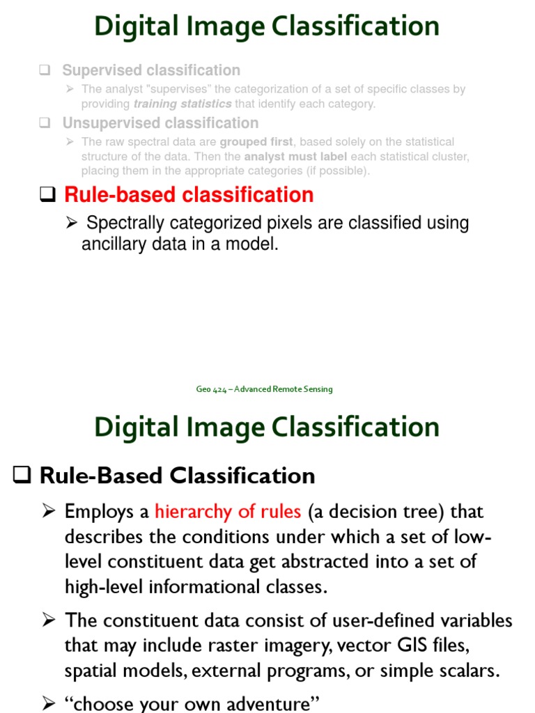 Advanced Remote Sensing Guide | PDF | Statistical Classification ...