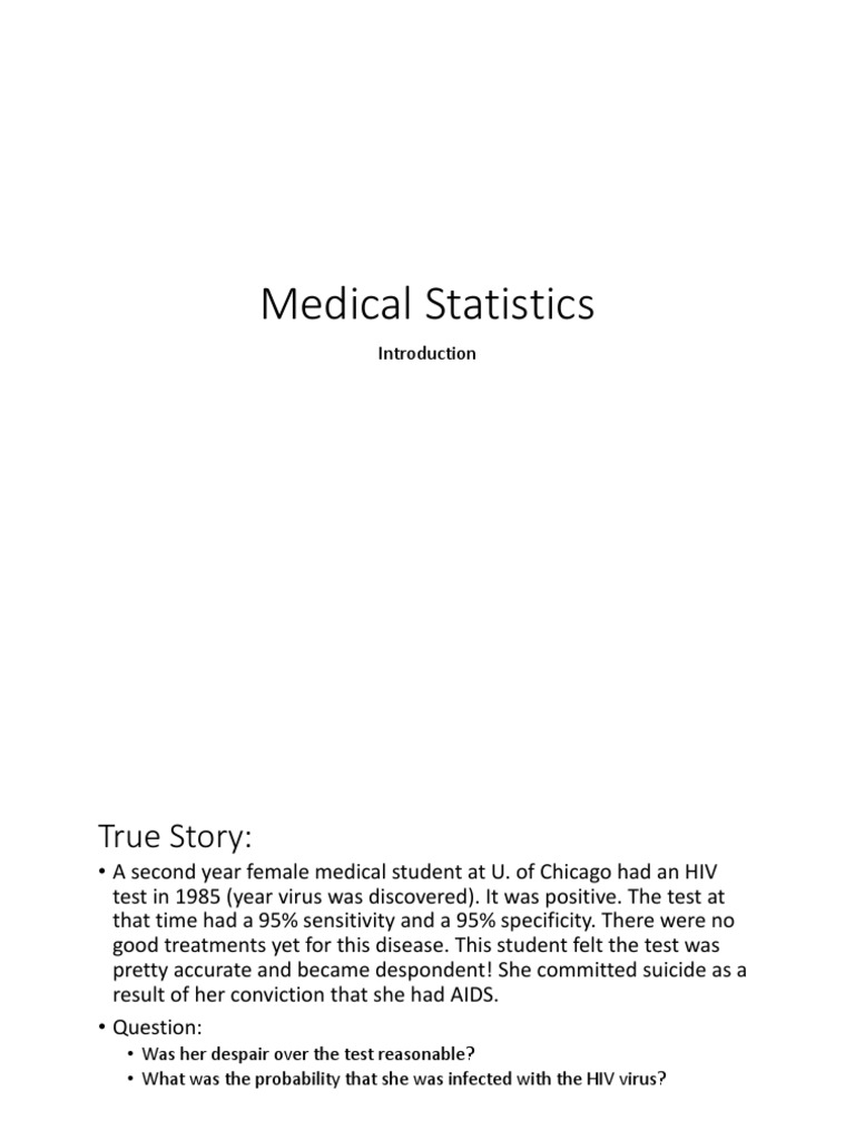 Medical Statistics | PDF | Sensitivity And Specificity | Mammography
