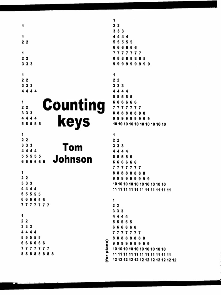 Counting Keys (Tom Johnson) | PDF