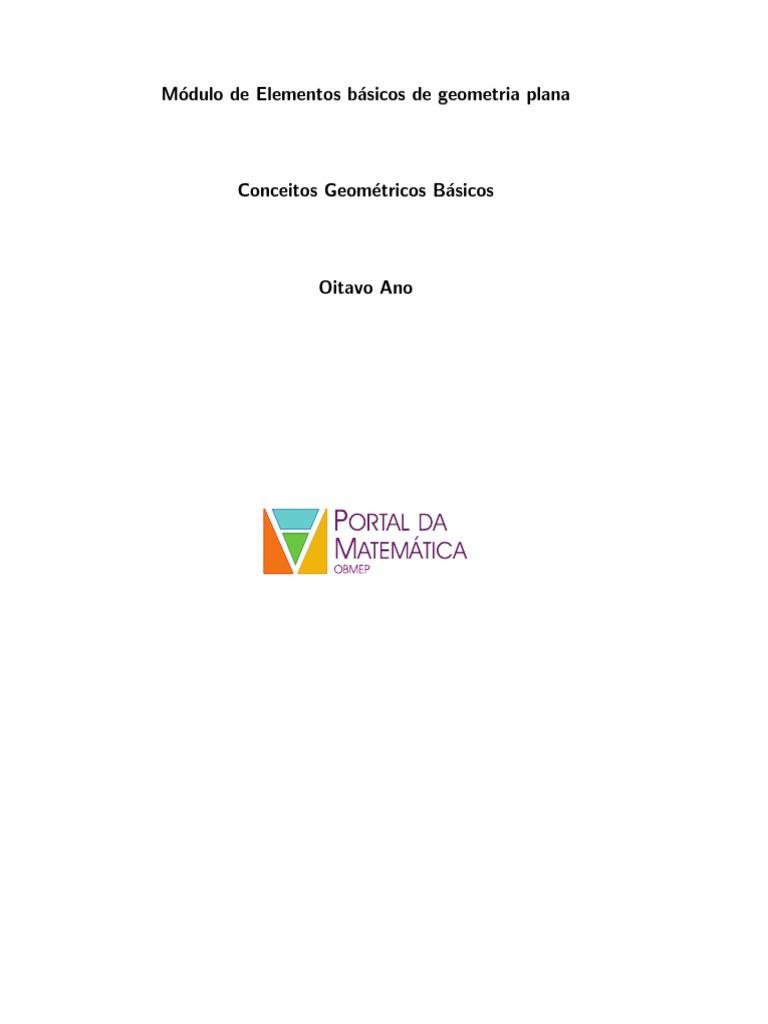 Conceitosbasicos DE GEOMETRIA PDF | PDF | Geometria Euclidiana | Matemática elementar