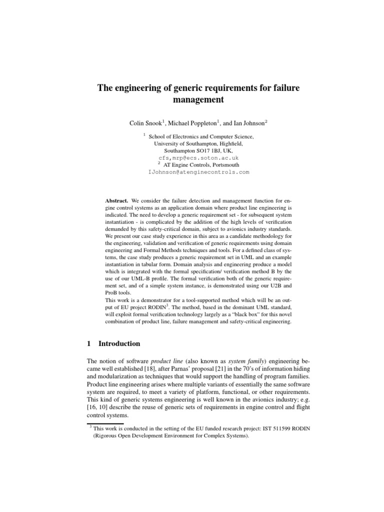 Ing Reqs Reft05postws | PDF | Formal Methods | Class (Computer Programming)