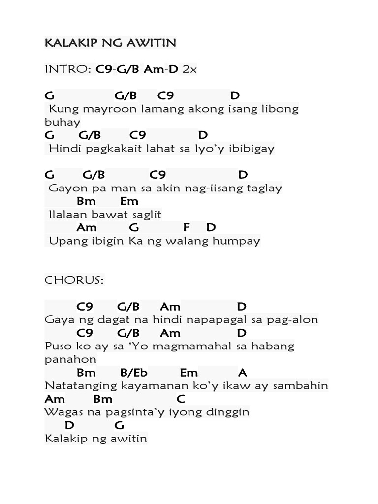 Kalakip NG Awitin | PDF