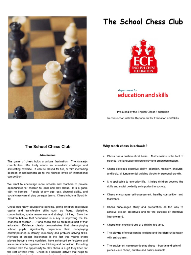 Starting a School Chess Club Guide | PDF | Chess | Attention