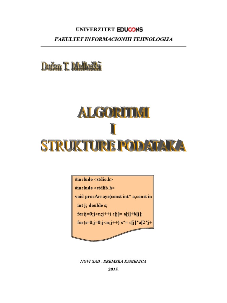 Malbaski Algoritmi I Strukture Podataka | PDF