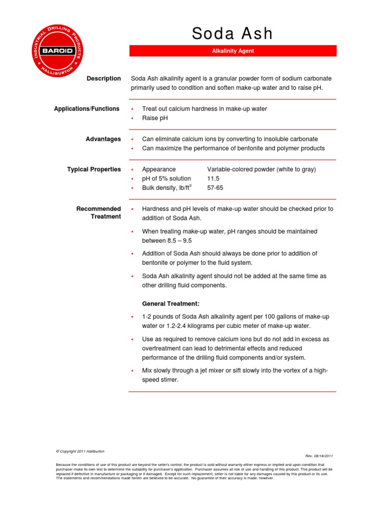Soda Ash PDF | Download Free PDF | Sodium Carbonate | Alkalinity