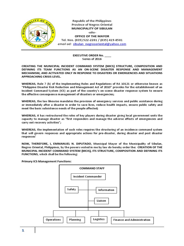 Incident Command System | PDF | Incident Command System | Emergency