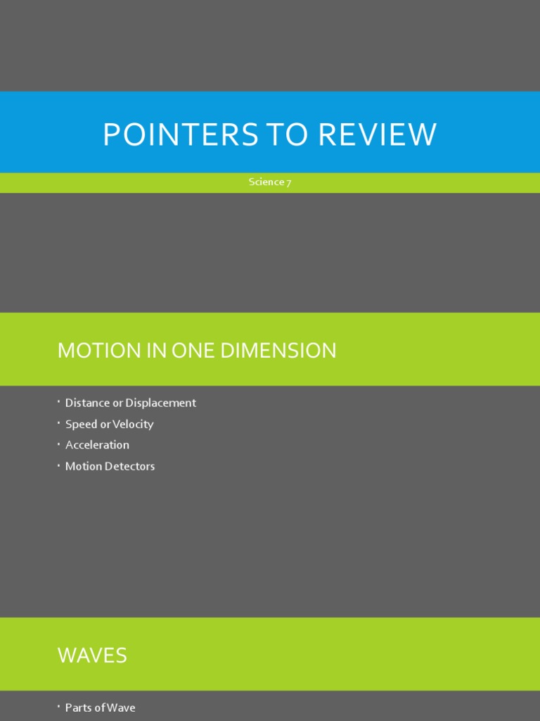 Pointers To Review: Science 7 | PDF | Science & Mathematics ...