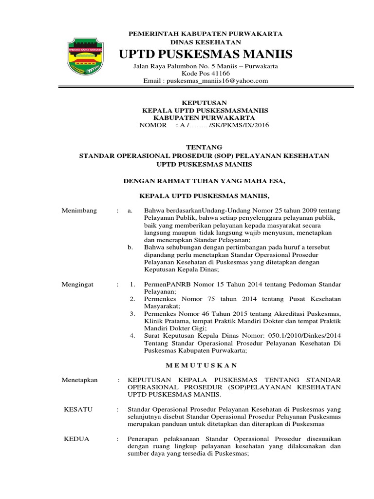 SK Sop | PDF | Pengembangan Diri | Teknologi & Rekayasa
