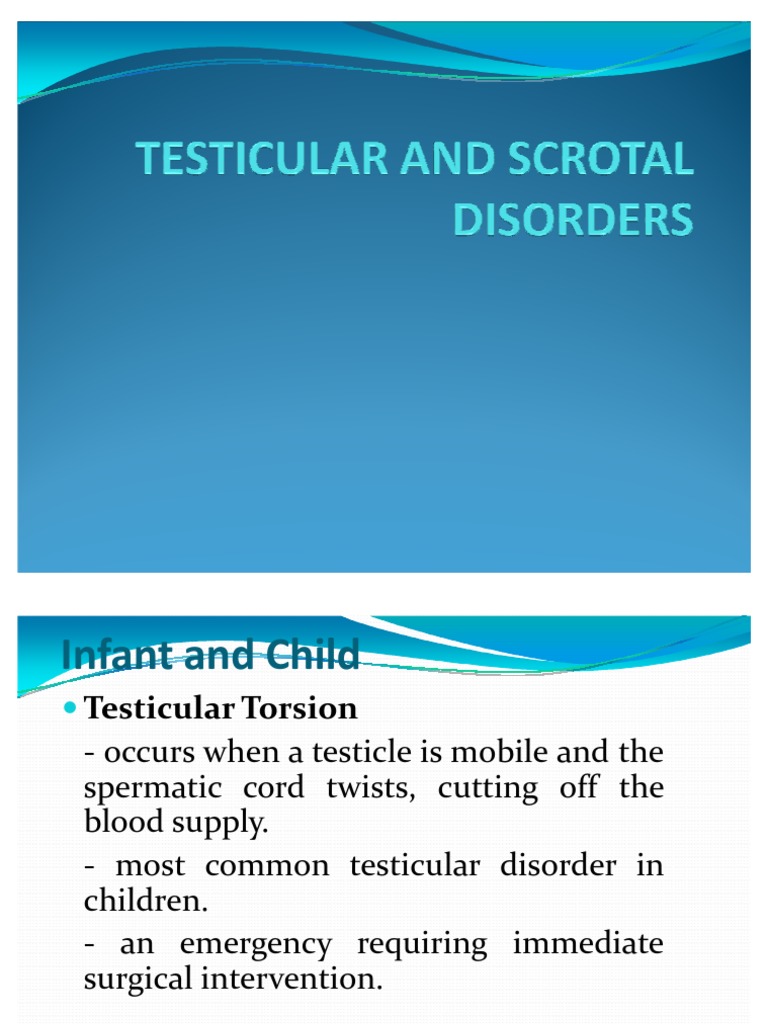 Testicular and Scrotal Disorders | PDF | Testicle | Cancer