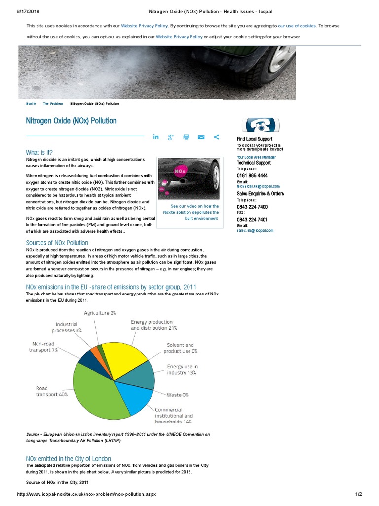 Nitrogen Oxide (Nox) Pollution: What Is It? | PDF | N Ox | Nitrogen Dioxide