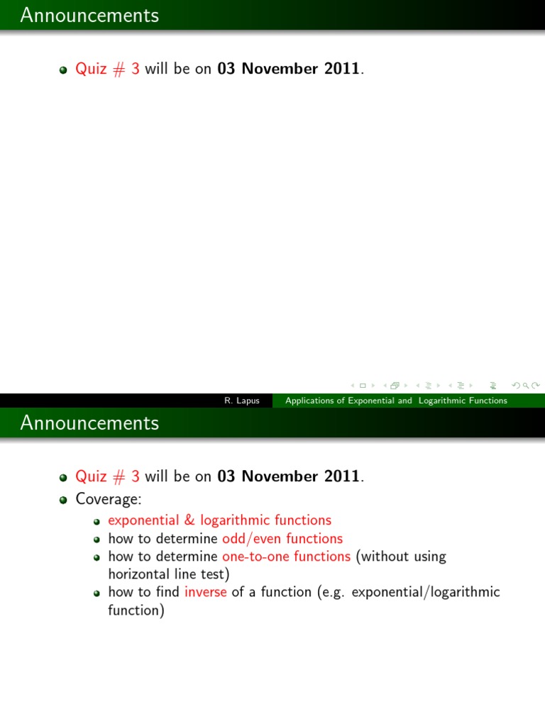 Expo-Log Functions Applications | PDF | Radioactive Decay | Exponential Function