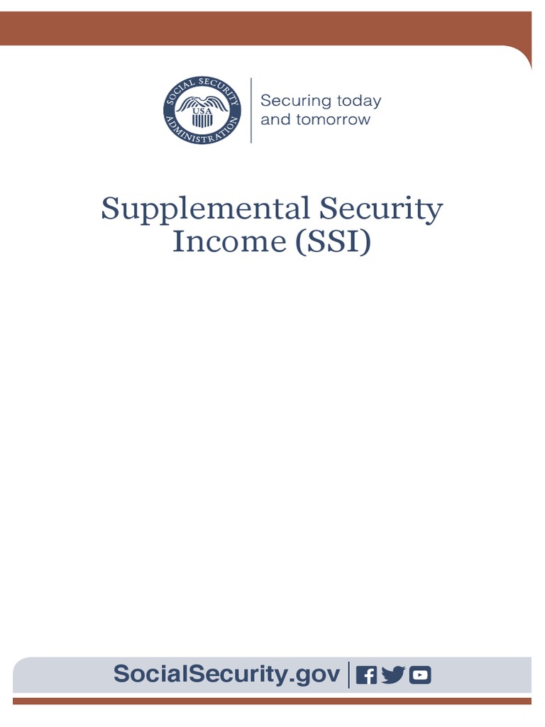 Supplemental Security Income (Ssi) : Socialsecurity - Gov | PDF ...