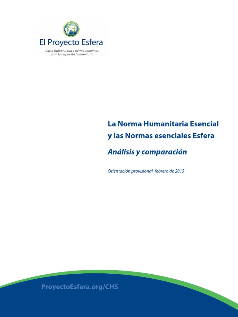 Comparativa CHS y Normas Esfera | PDF