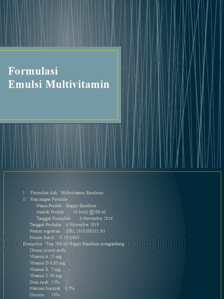 Formulasi Emulsi | PDF