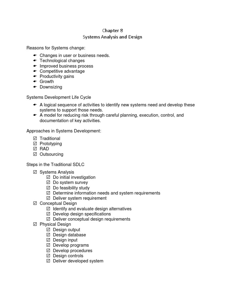 Systems Analysis and Design Overview | PDF | Software Prototyping ...