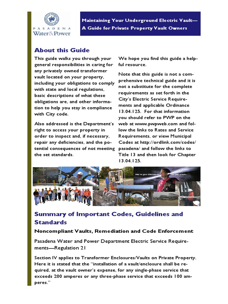 Vault Owner Guidebook | PDF | Transformer | Property