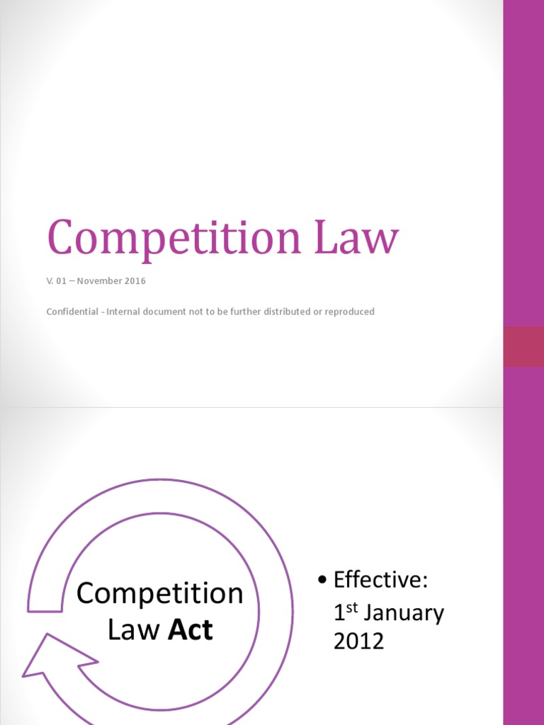 Competition Law Slides Training v1 (Shared On 16.11.2016) | PDF | List ...
