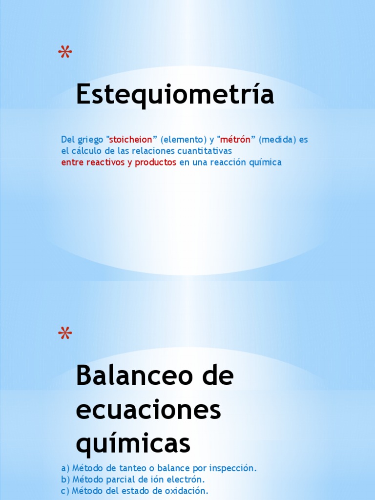 UNIDAD 2 - 1.1 Balanceo de Ecuaciones | PDF | Estequiometría | Átomos