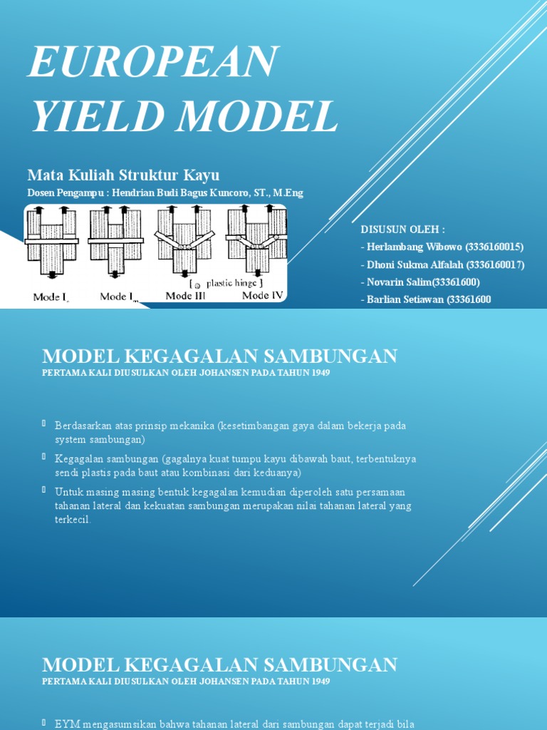 European Yield Model (STRUKTUR KAYU) | PDF | Sains & Matematika