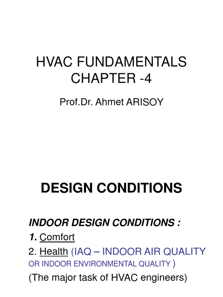 Hvac Fundamentals Chapter - 4: Prof - Dr. Ahmet ARISOY | PDF ...