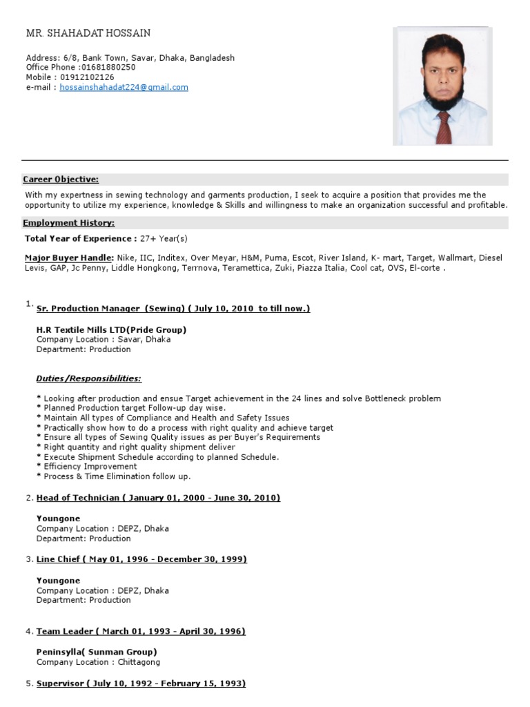 CV Final | PDF | Bangladesh | Dhaka