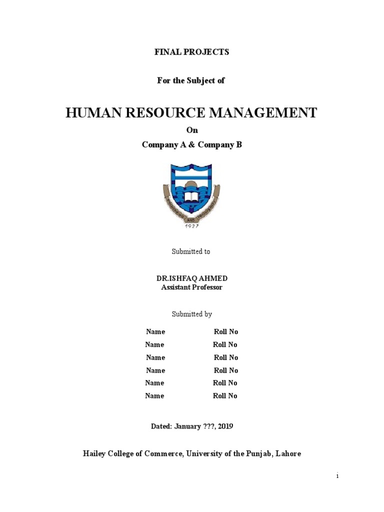 Project Initial Pages | PDF