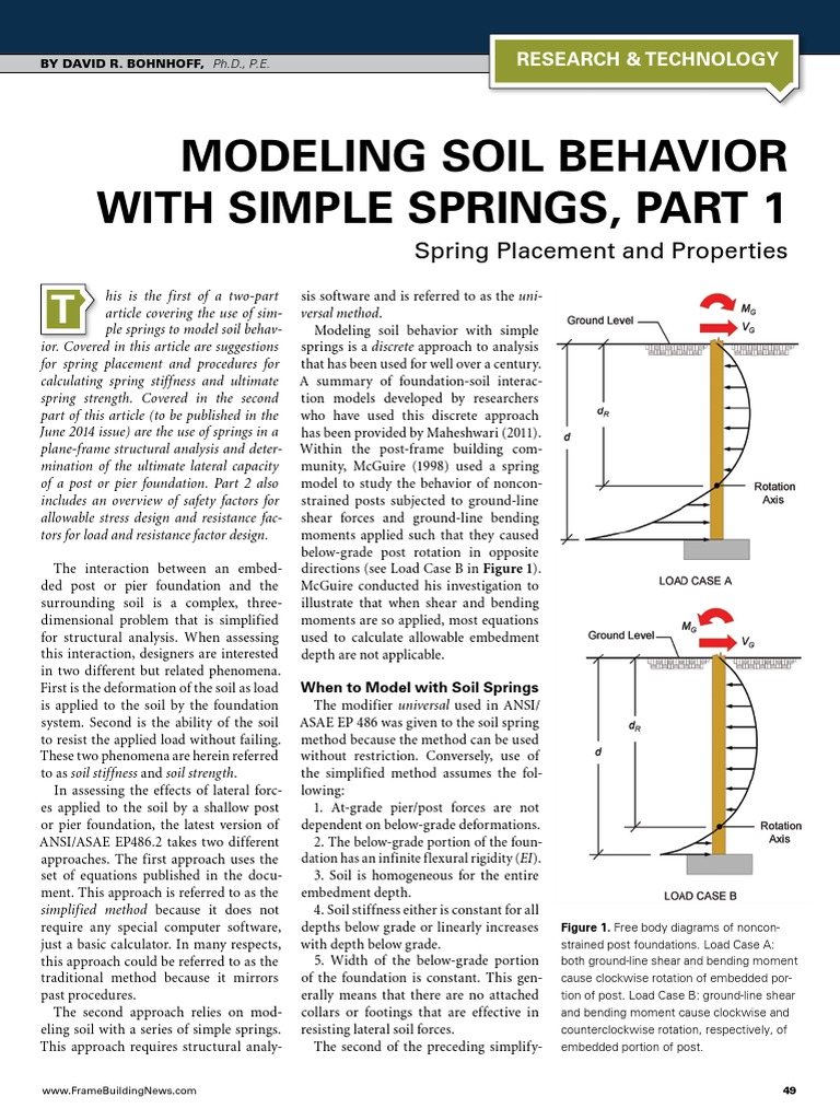 Calculation of Spring Stiffness of A Pile | PDF | Bending | Deformation ...