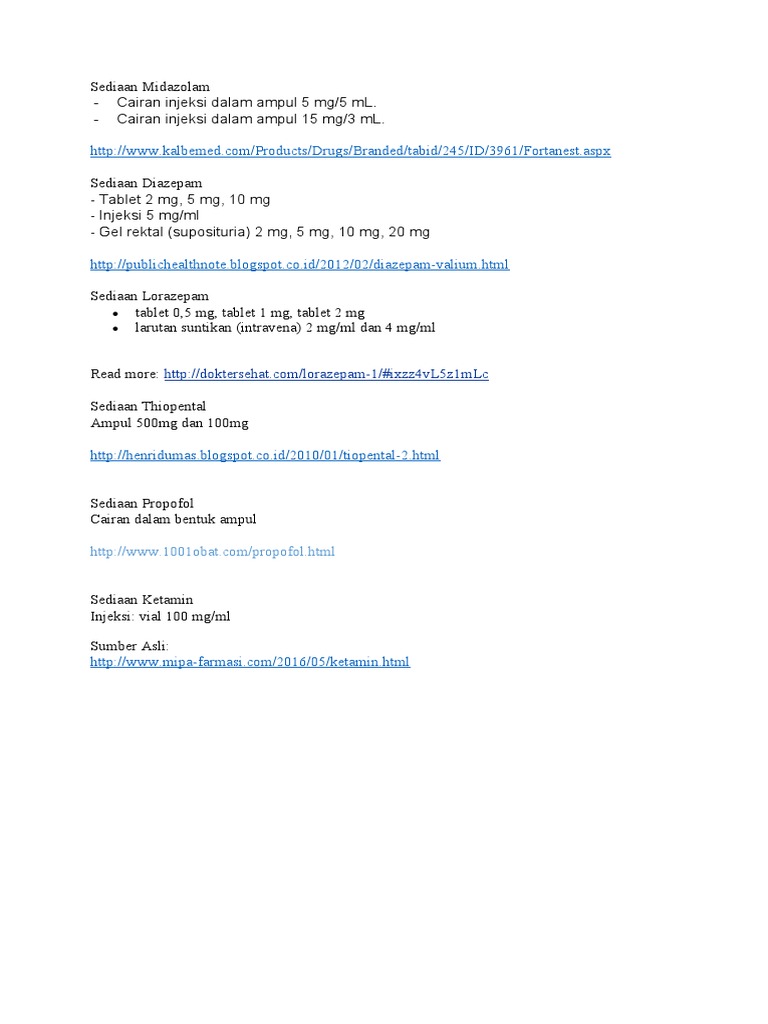 Sediaan Midazolam | PDF
