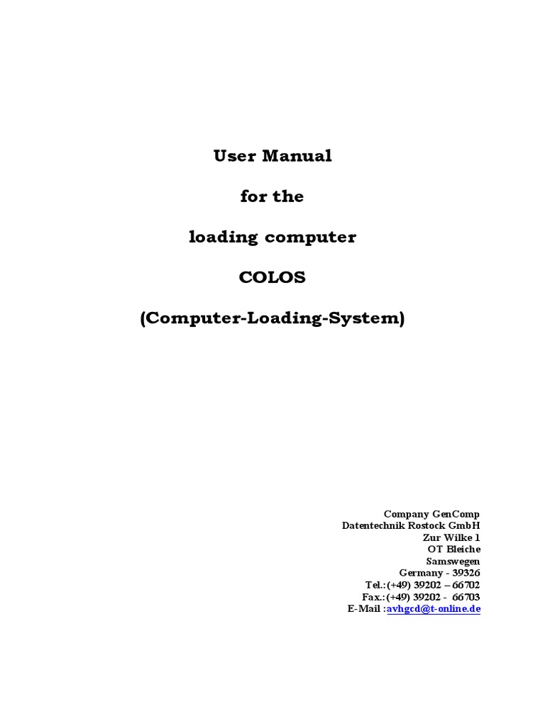 Colos Manual PDF | PDF | Button (Computing) | Ibm Pc Compatibles