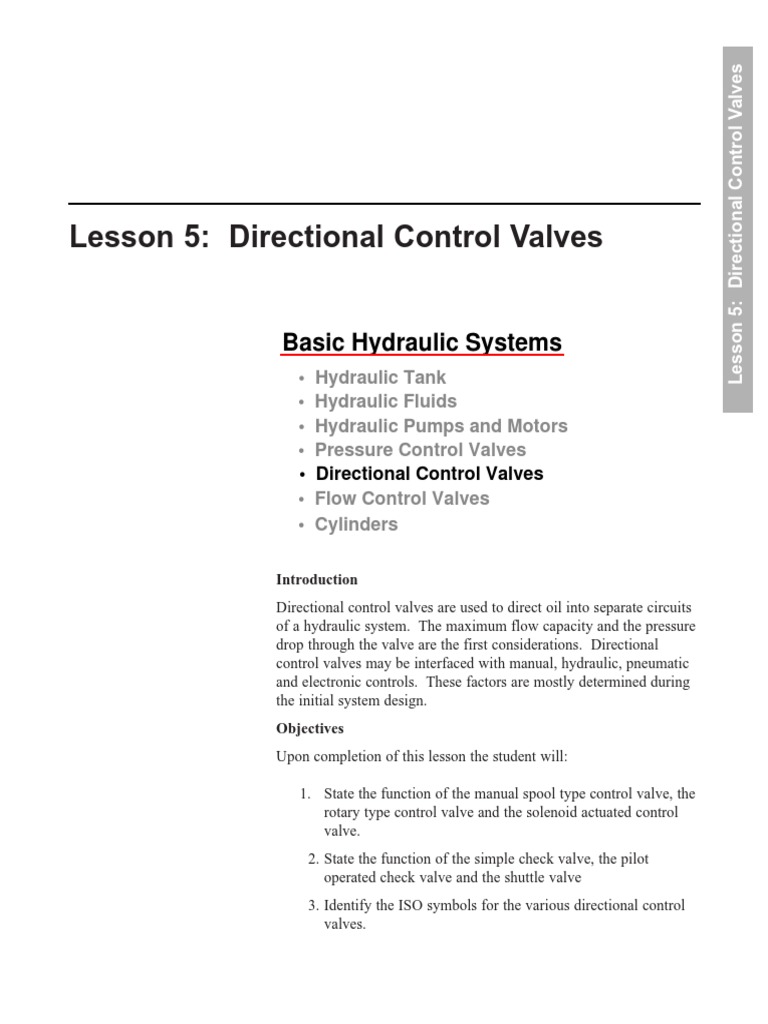 7-Directional Control Valves | PDF | Valve | Fluid Dynamics