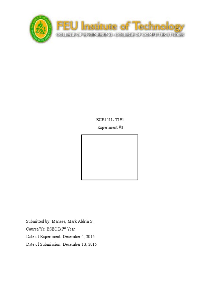 ELECS 1 Experiment #3 | PDF | Rectifier | Direct Current