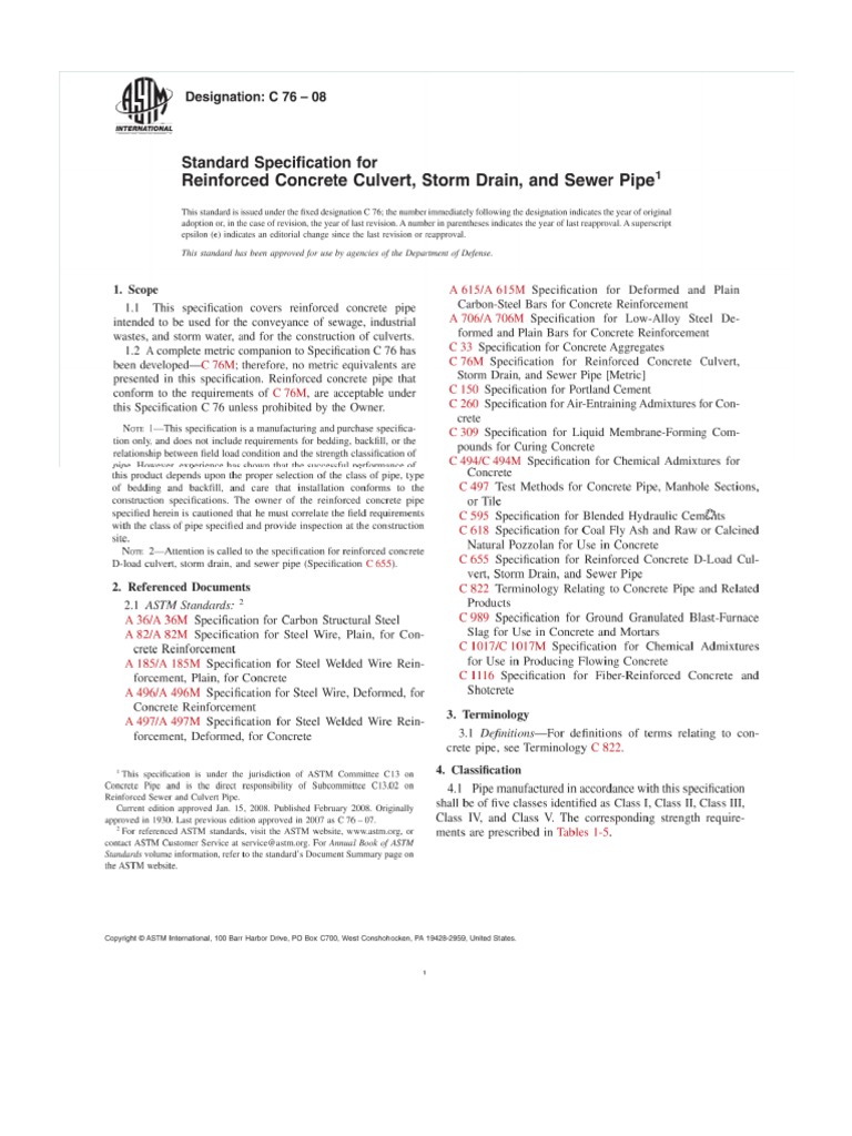 Astm C 76 PDF | PDF