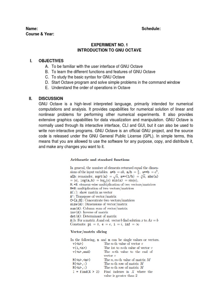 Introduction to GNU Octave Basics | PDF | Command Line Interface | Graphical User Interfaces