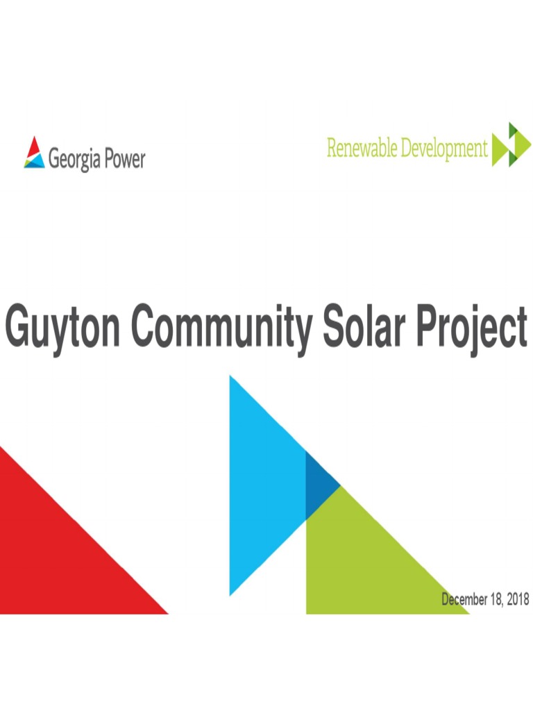 Georgia Power Community Solar Presentation 12.18.18 | PDF | Solar Power ...