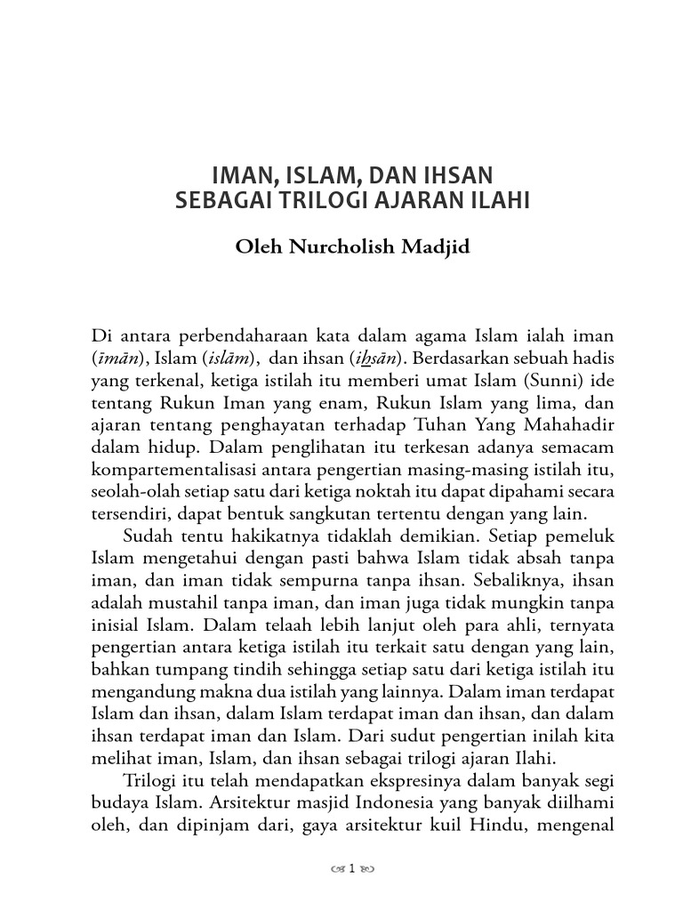 1994 12 Iman Islam Dan Ihsan Sebagai Trilogi Ajaran Islam | PDF | Sains & Matematika | Agama ...