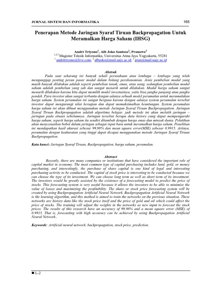 Contoh Perhitungan Backpropagation | PDF