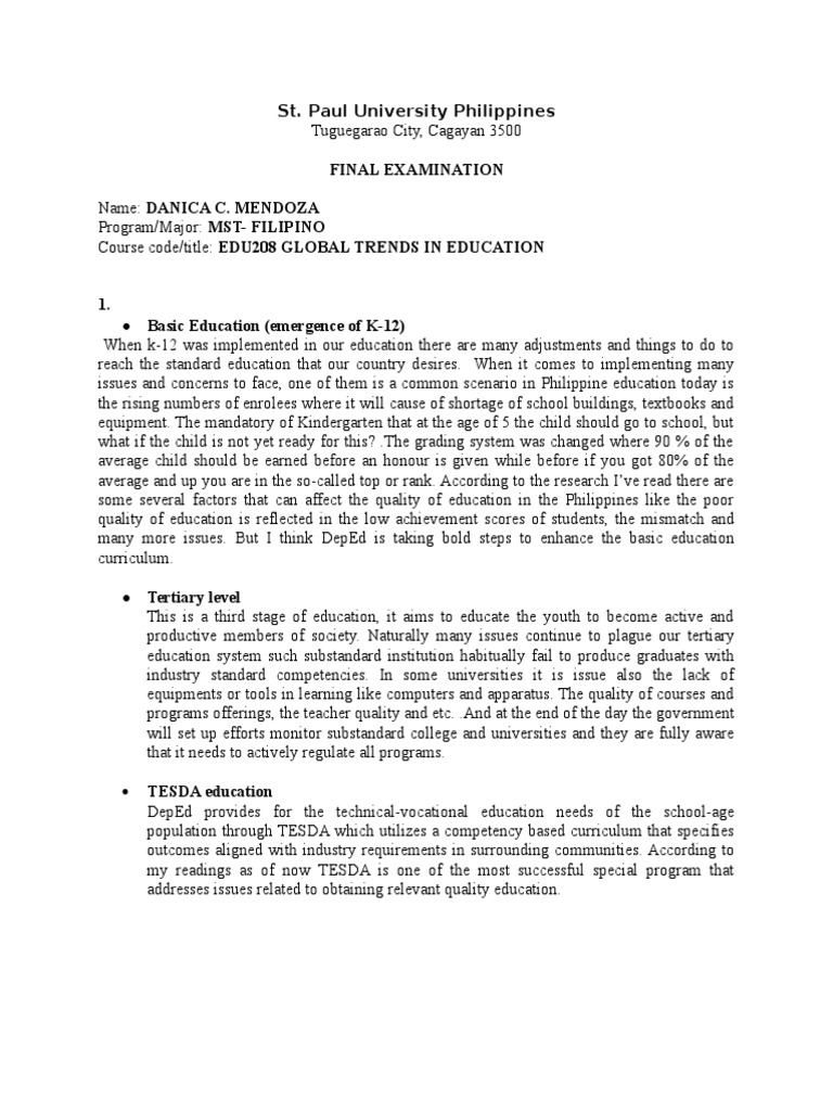 Global Trends | PDF | Learning | Teachers