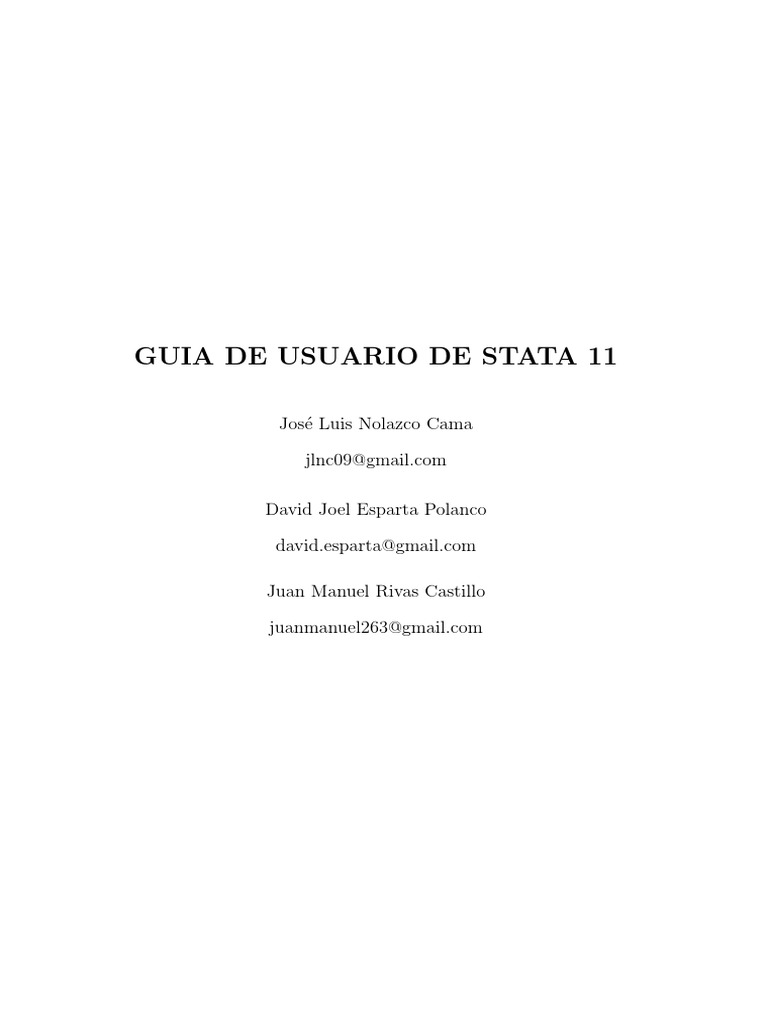 Guia Stata 11 PDF | PDF | Active X Data Objects | Archivo de computadora