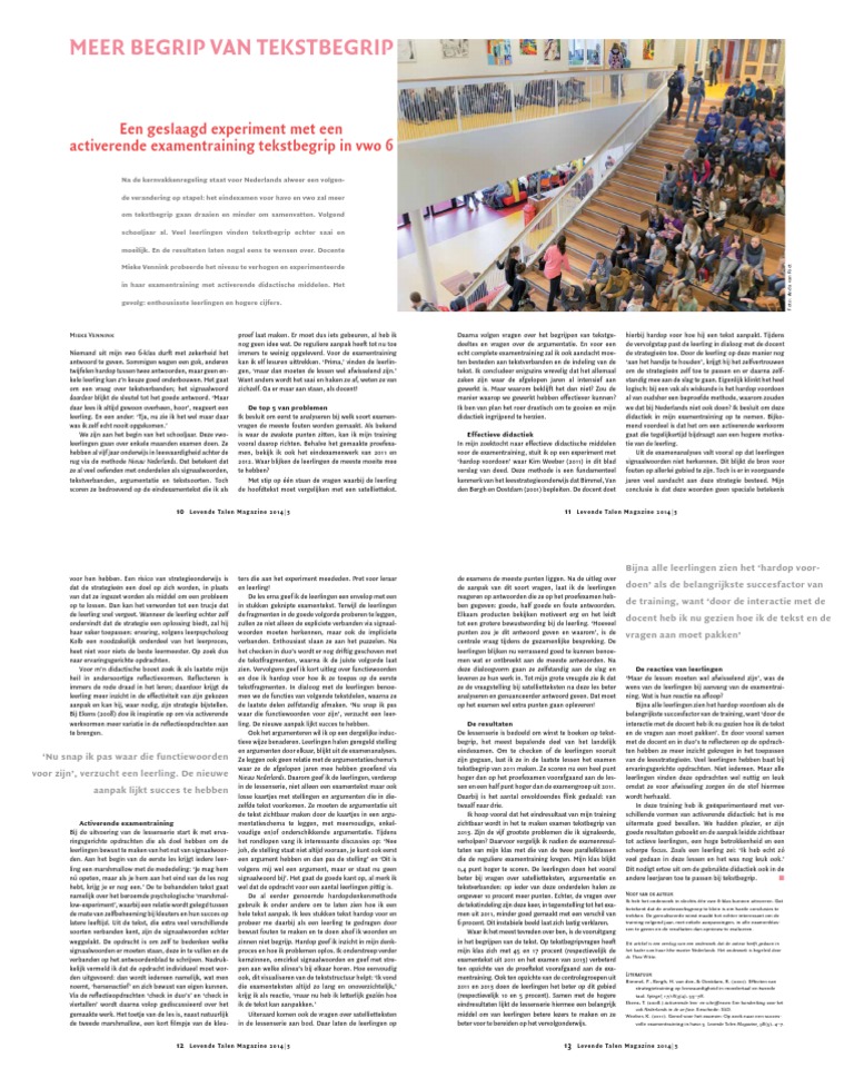 Meer Begrip Van Tekstbegrip | PDF