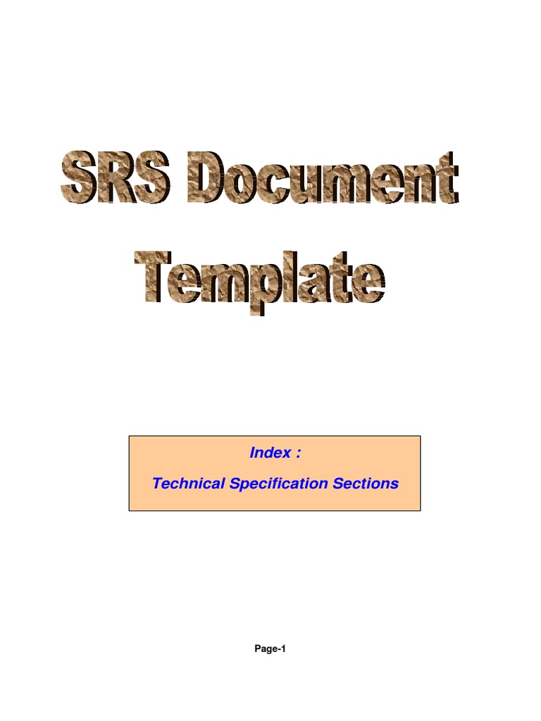 Index: Technical Specification Sections: Page-1 | PDF | Specification ...