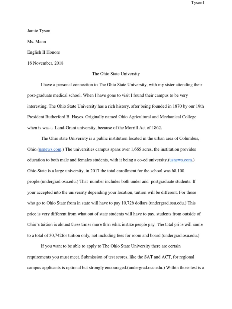 Overview of Ohio State University | PDF | Ohio State University ...