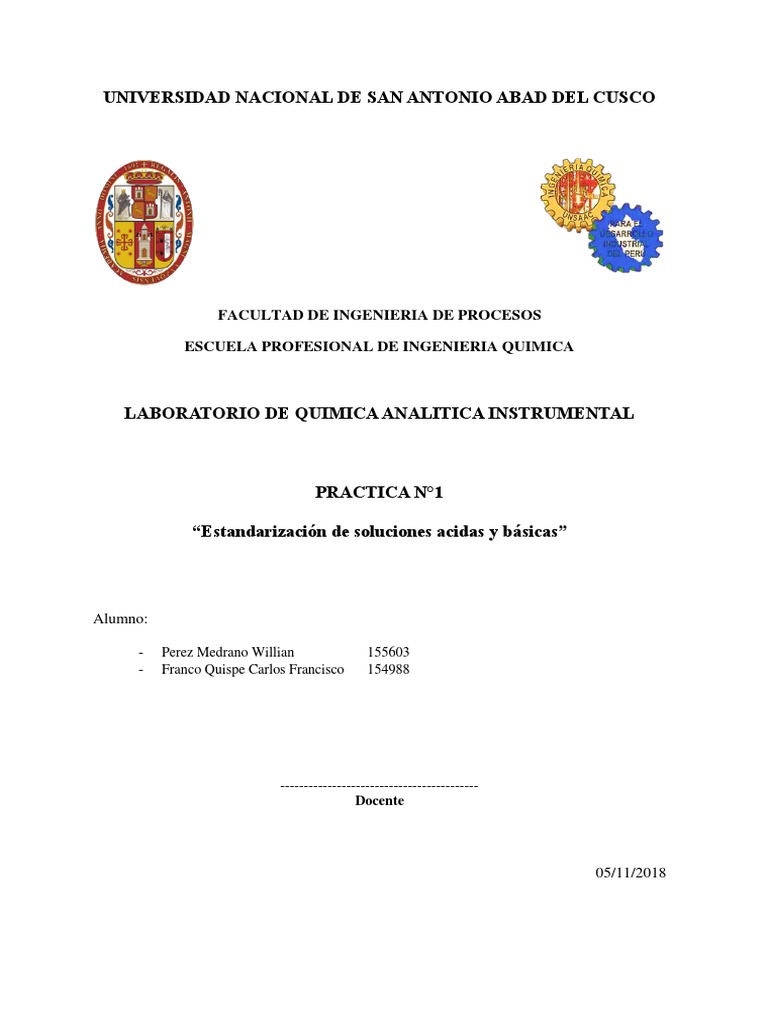 Practica N°2 Qa | PDF | Valoración | Química