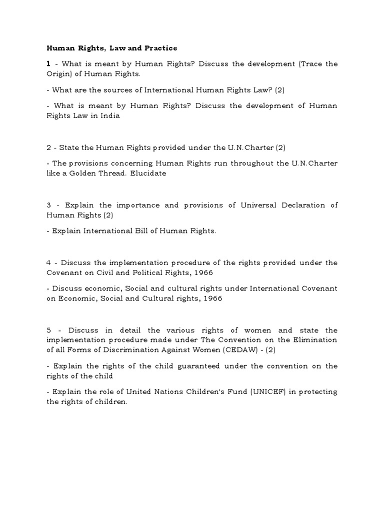 Human Rights Law & Practice | PDF | Human Rights | Government And ...