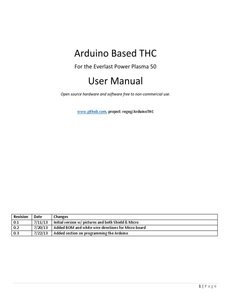 Arduino THC Manual | PDF | Operational Amplifier | Relay