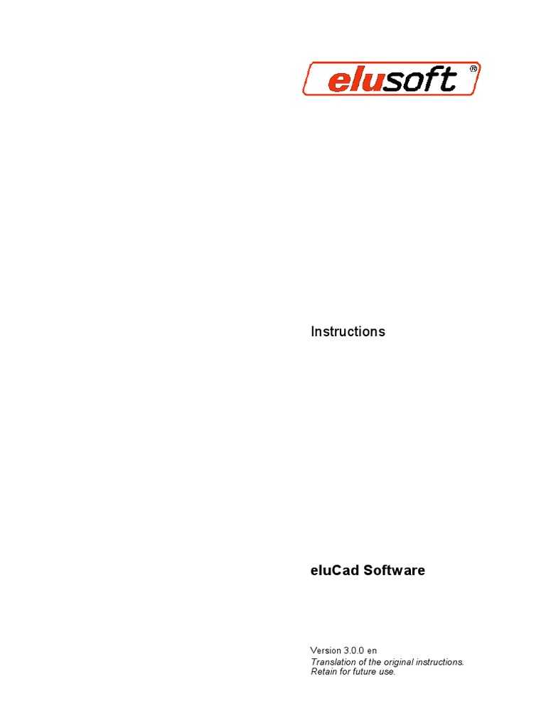Instructions: Elucad Software | PDF | Menu (Computing) | Databases