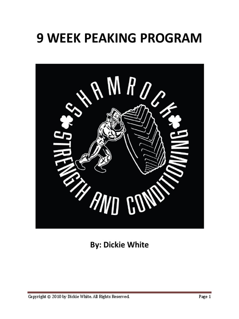 9 Week Peaking Program | PDF | Kettlebell | Sports