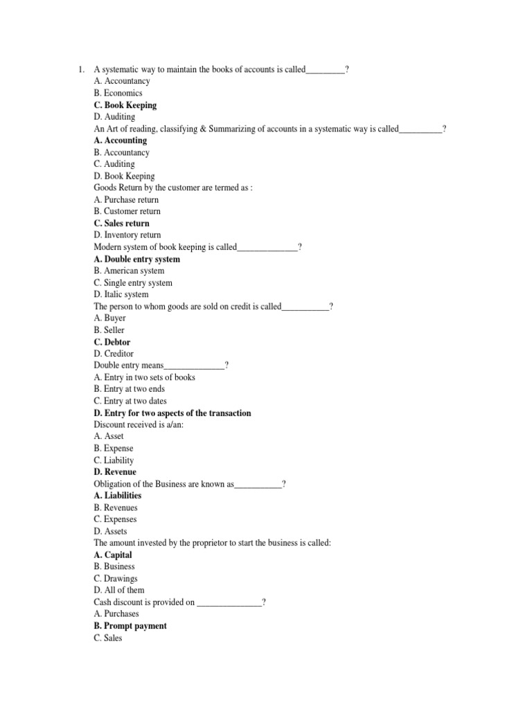 Accounting MCQs | PDF | Debits And Credits | Depreciation Accounting MCQs | PDF | Debits And Credits | Depreciation