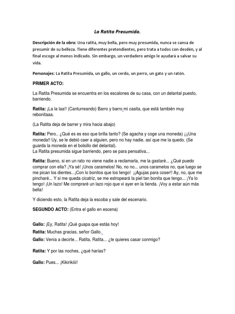 La Ratita Presumida | PDF | Ocio