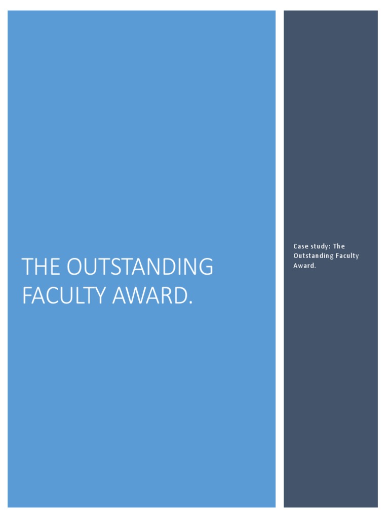 The Outstanding Faculty Award Pdf Rationality Decision Making