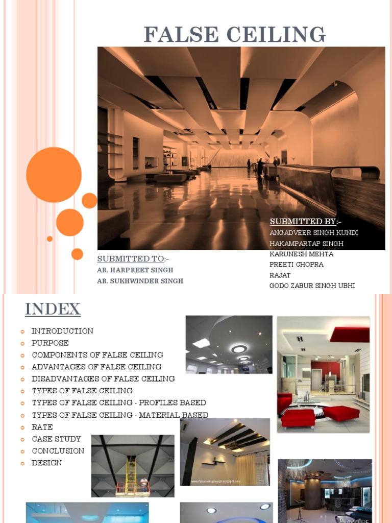 BC False Ceiling Report 1 | PDF | Ceiling | Architectural Design